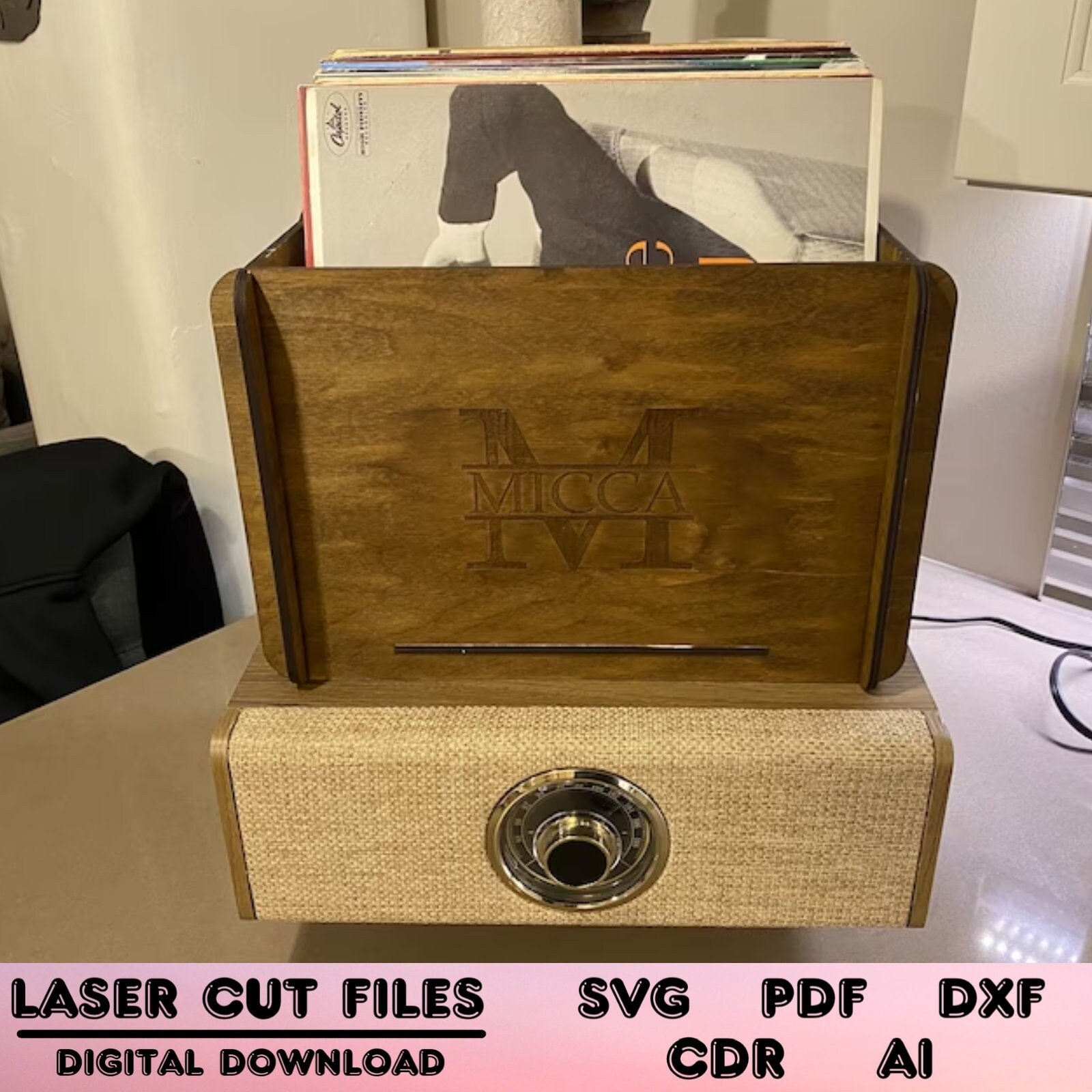 Vinyl Record Storage Laser Cut, Vinyl Record Organizer Laser Cut, Vinyl ...