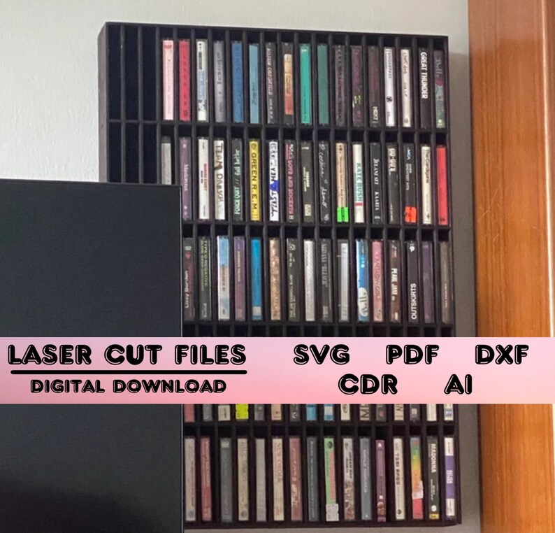 Cassette Tape Display Svg, Cassette Tape Shelf Svg, Cassette Tape ...