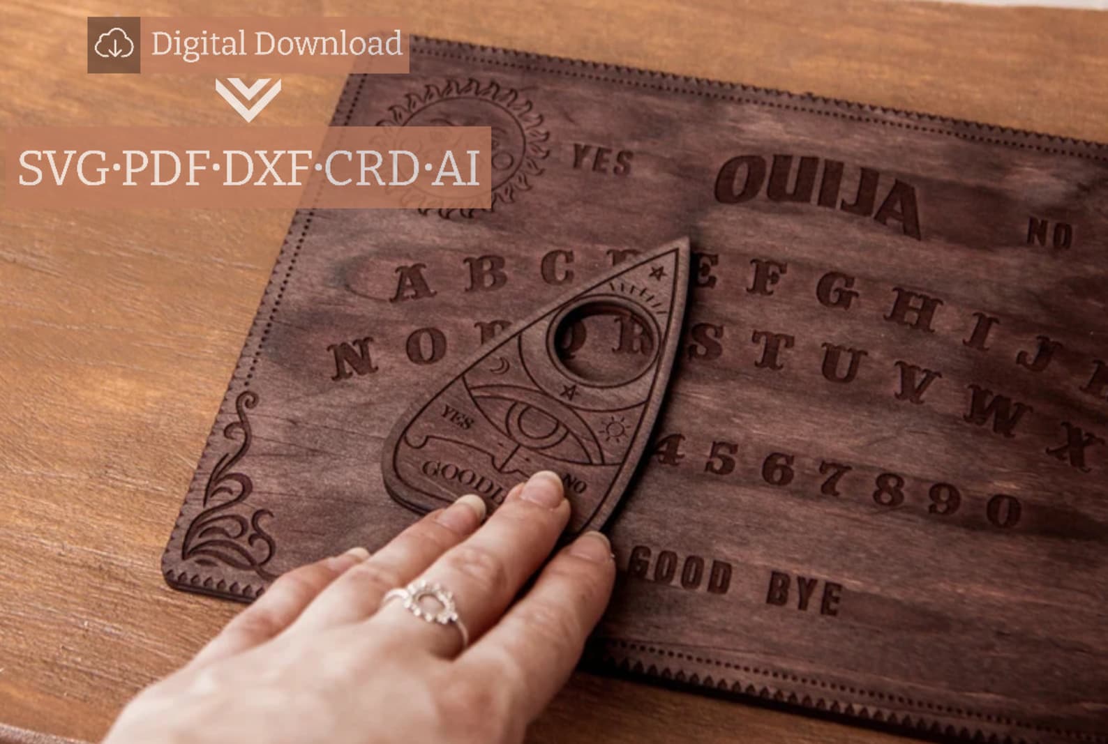 Ouija Board Svg, Ouija Board Pdf, Ouija Board Pattern, Spirit Board Svg ...