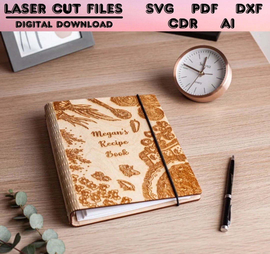 Recipe Book Svg, Recipe Book Pdf, Food Journal Svg, Food Journal Pdf ...