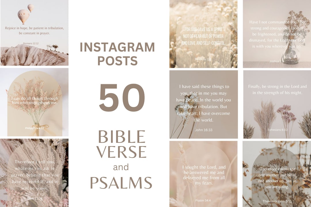 50 Bible Verse and Psalms for Encouraging Affirmations INSTAGRAM POST ...