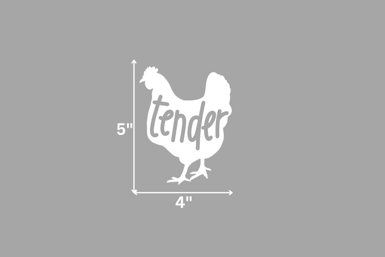 Chicken Tender Waterproof Vinyl Decal - Etsy