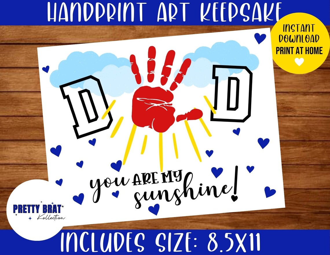 You Are My Sunshine Handprint Craft Printable Hand Print - Etsy