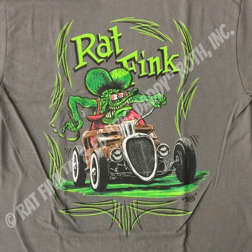 Official Rat Fink T-shirt Ed Big Daddy Roth Logo Pinstriping - Etsy