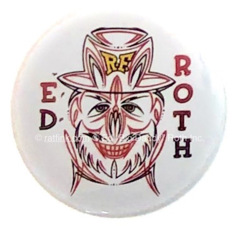 Official Rat Fink Ed Roth Pinstripe Collectible Pinback Button Ed Big ...
