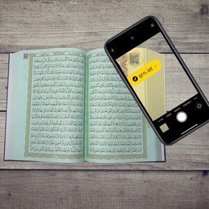 Fancy Eid Gift, Large Box Velvet With Full Qur'an, QR Code Link for App ...