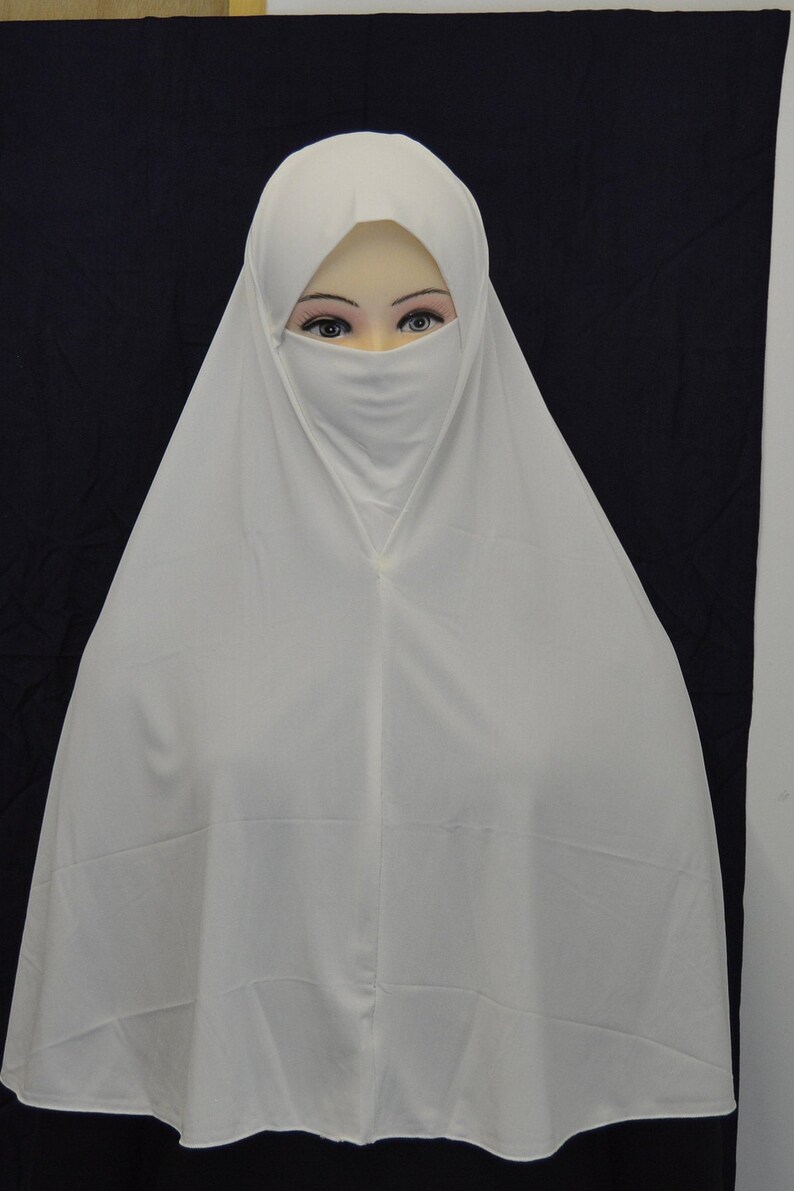 Ladies one piece hijab Niqab Mask include Face Veil High | Etsy