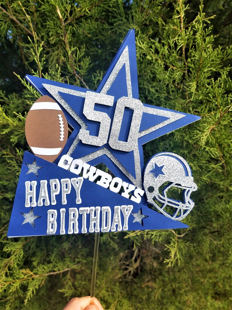 Dallas Cowboys Cake Topper/nfl Cake Topper/nfl Birthday | Etsy