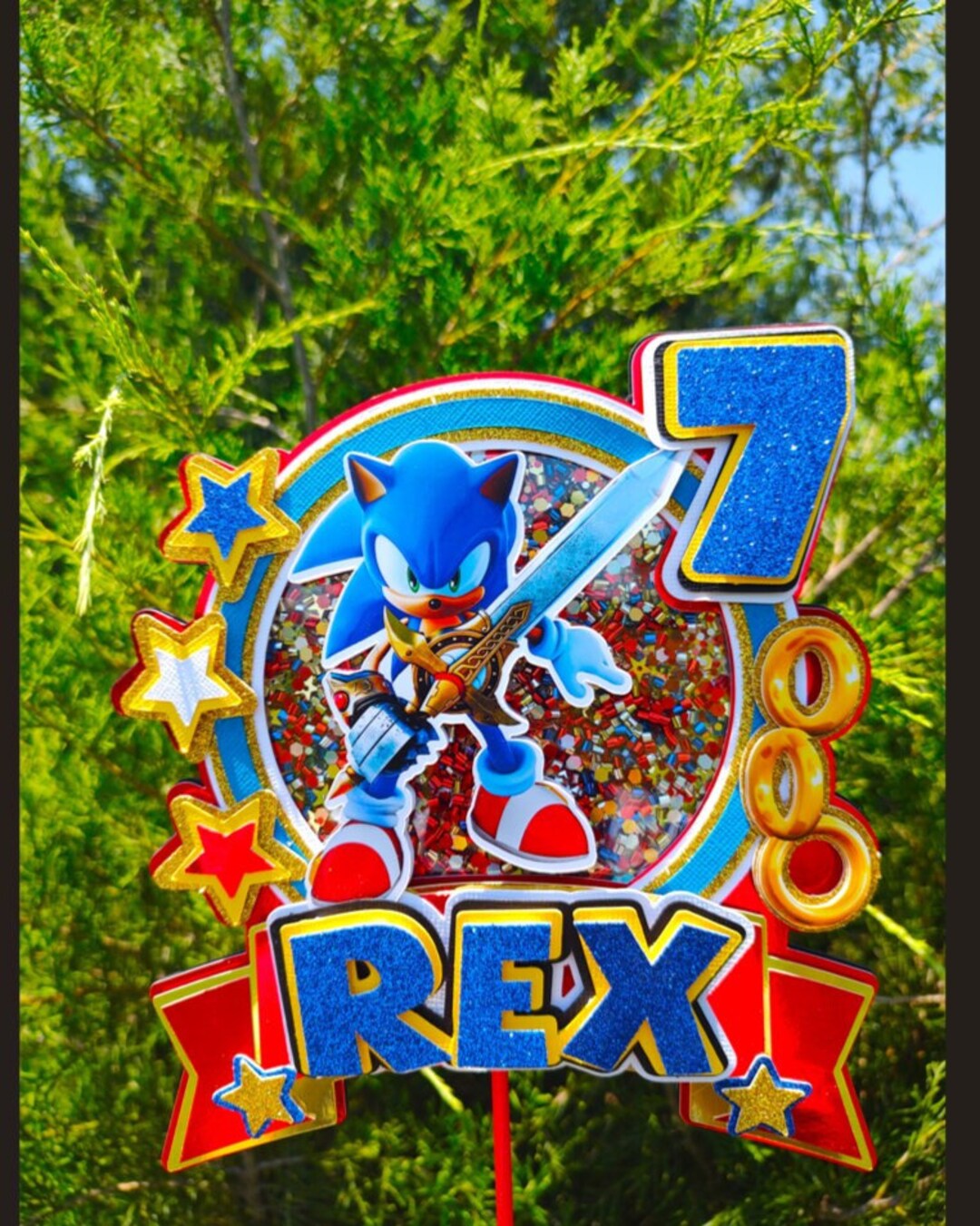 Sonic the Hedgehog Cake Topper/ Sonic the Hedgehog Party Decorations ...