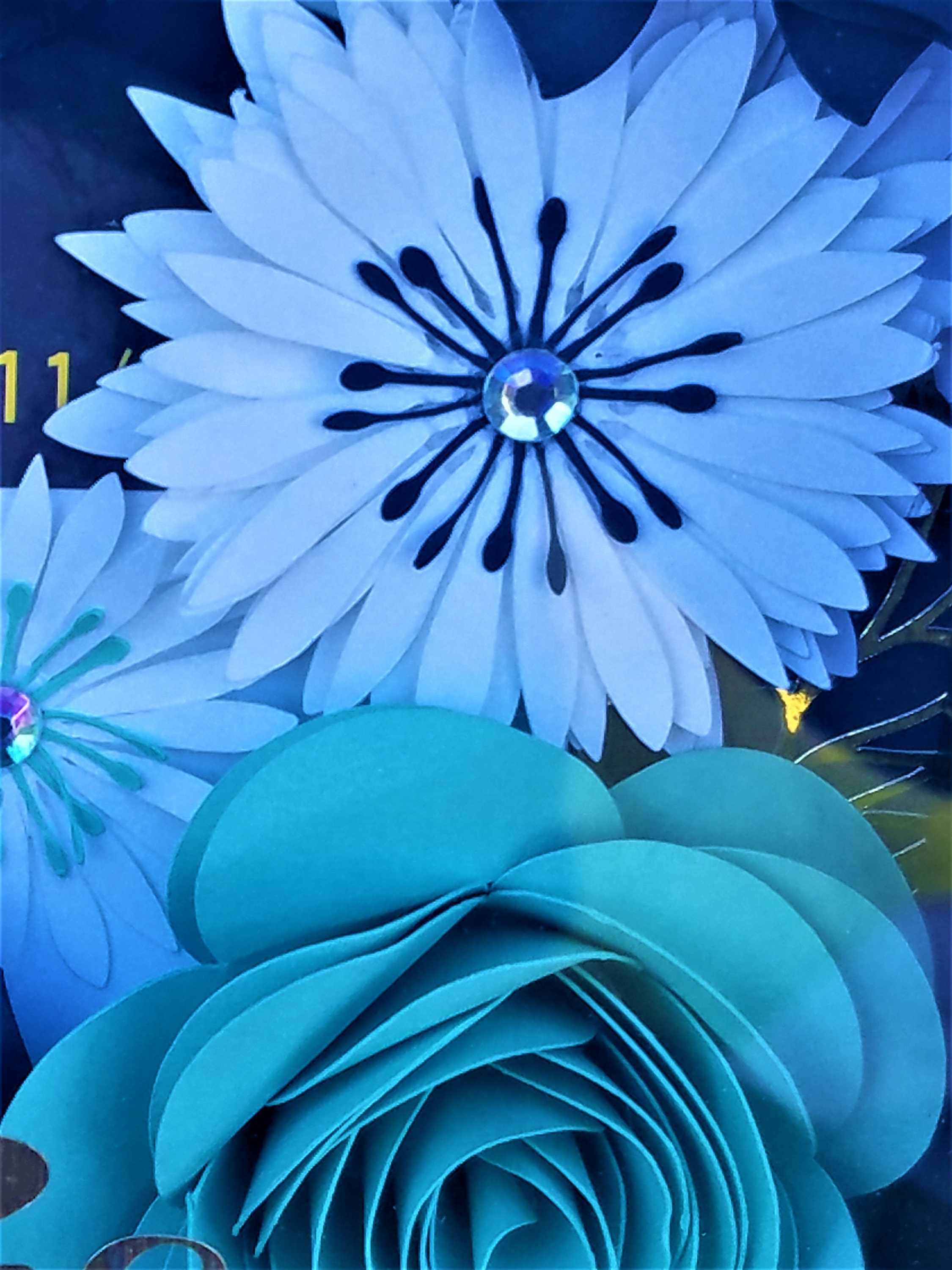 Paper Flower Shadow Box/ Paper Flower Photo Frame/ Paper - Etsy