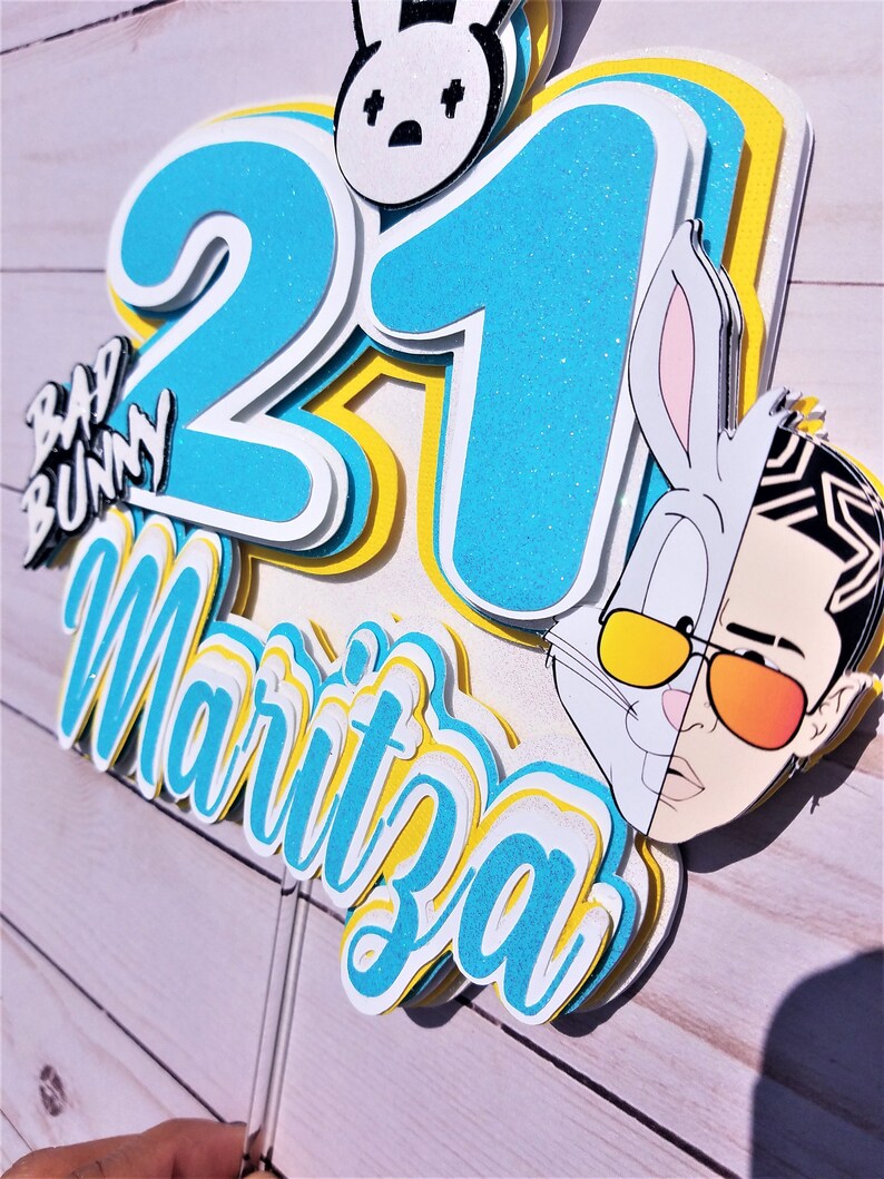 Bad Bunny Cake Topper/bad Bunny Party Decorations/bad Bunny - Etsy