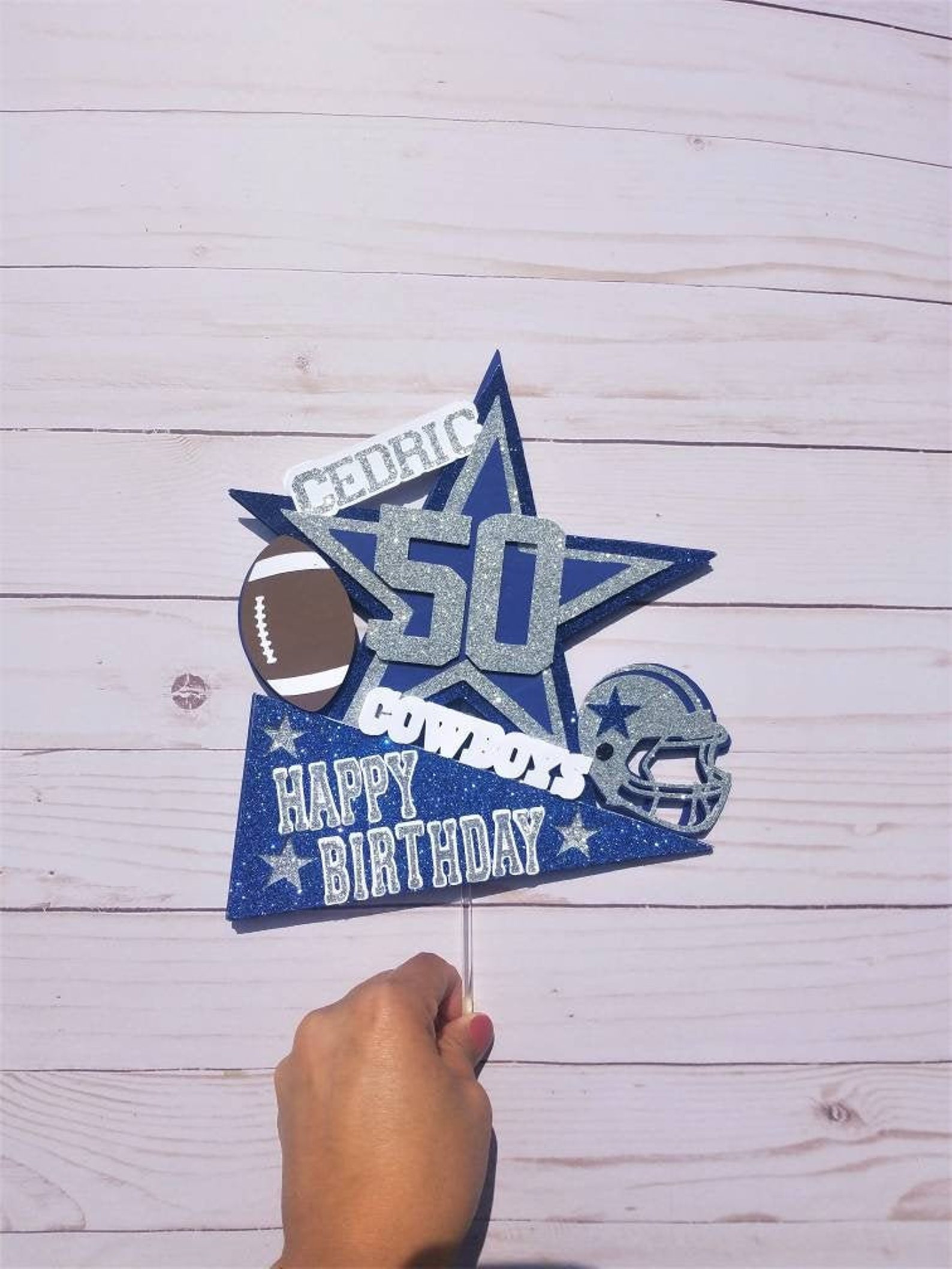 Dallas Cowboys Cake Topper/nfl Cake Topper/nfl Birthday | Etsy