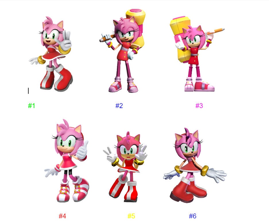 Amy Rose Cake Topper/ Sonic the Hedgehog Cake Topper/ Amy Rose - Etsy