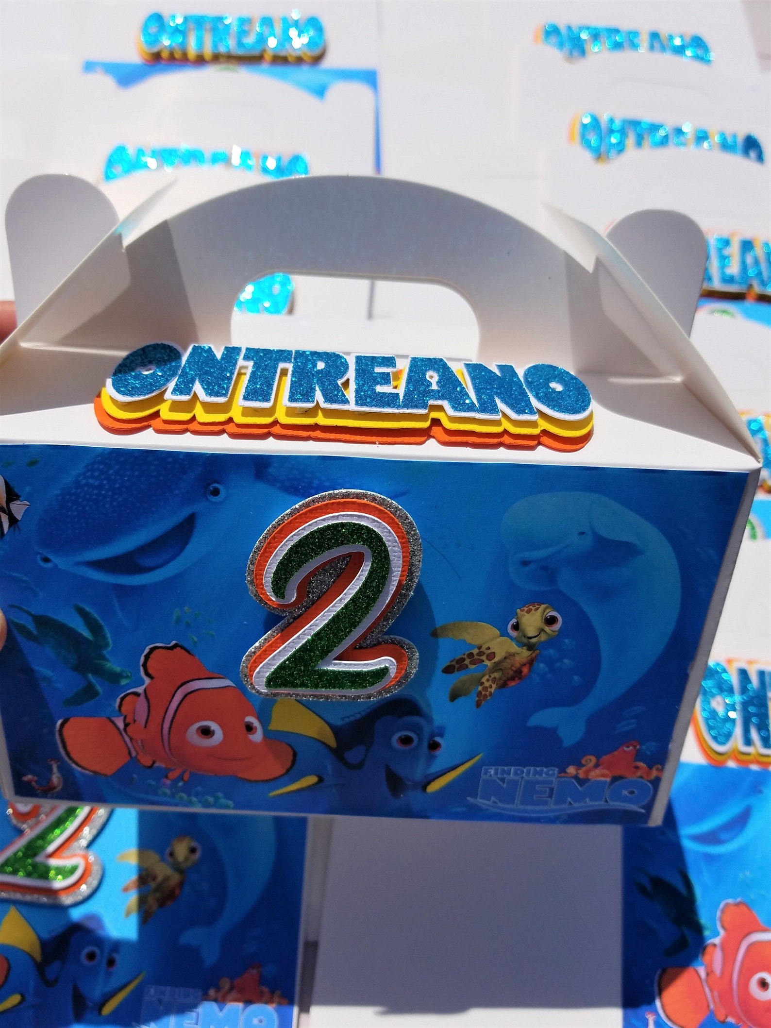 Finding Nemo Favor Boxes/custom Gable Boxes/ Finding Nemo - Etsy