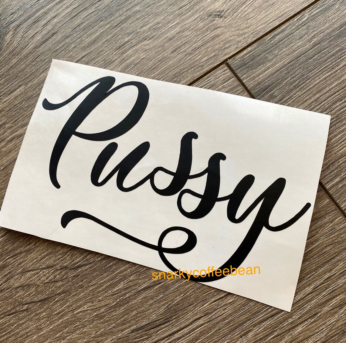 Pussy Decal Custom Vinyl Decal Pussy Pussy Sticker | Etsy