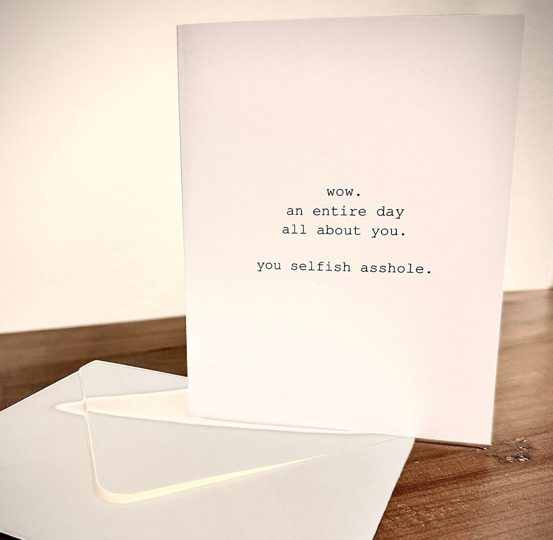 Funny Birthday Card Sweary Cards Funny Birthday Gift Blank Card Curse ...