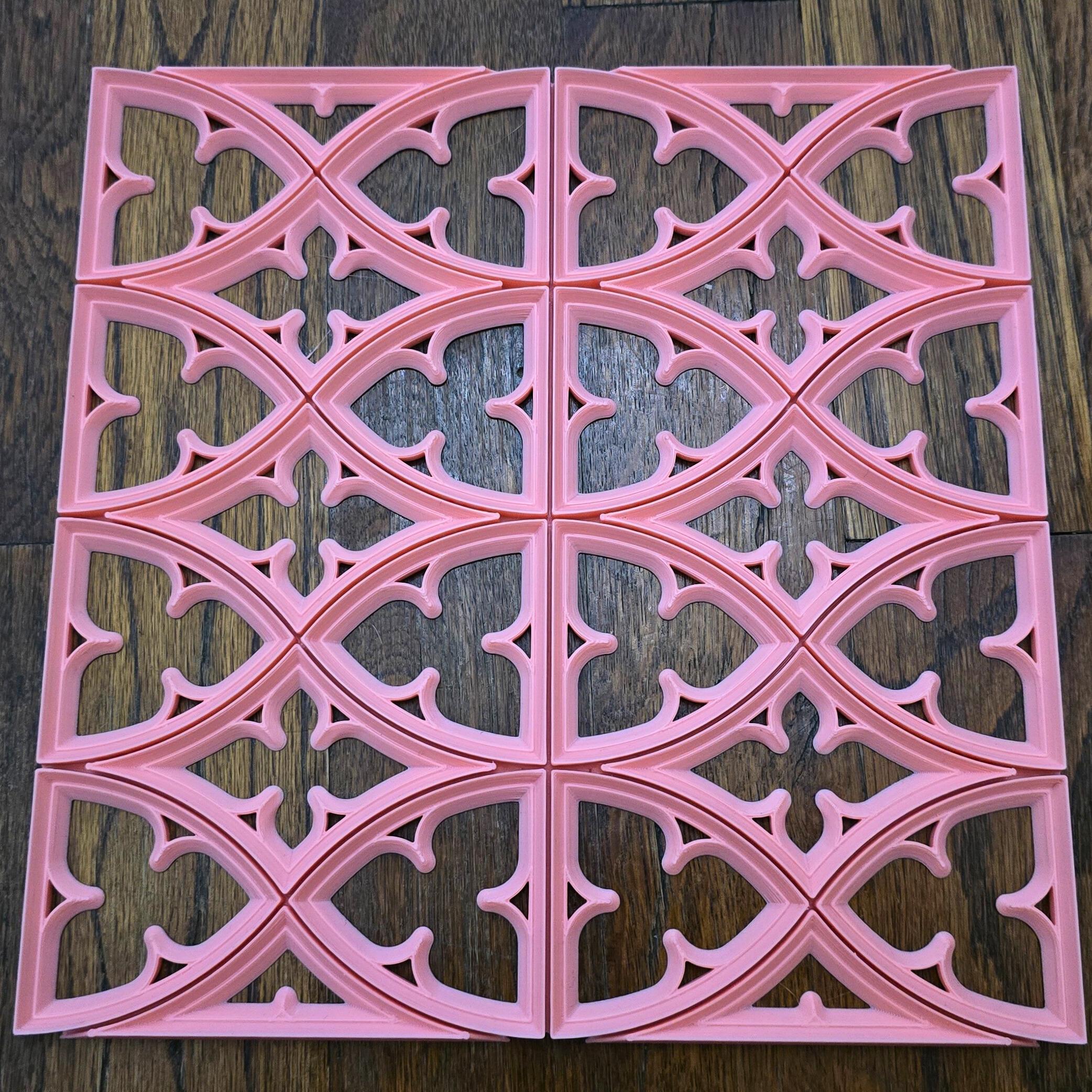 Gothic Tracery Tile Wall Art - Etsy