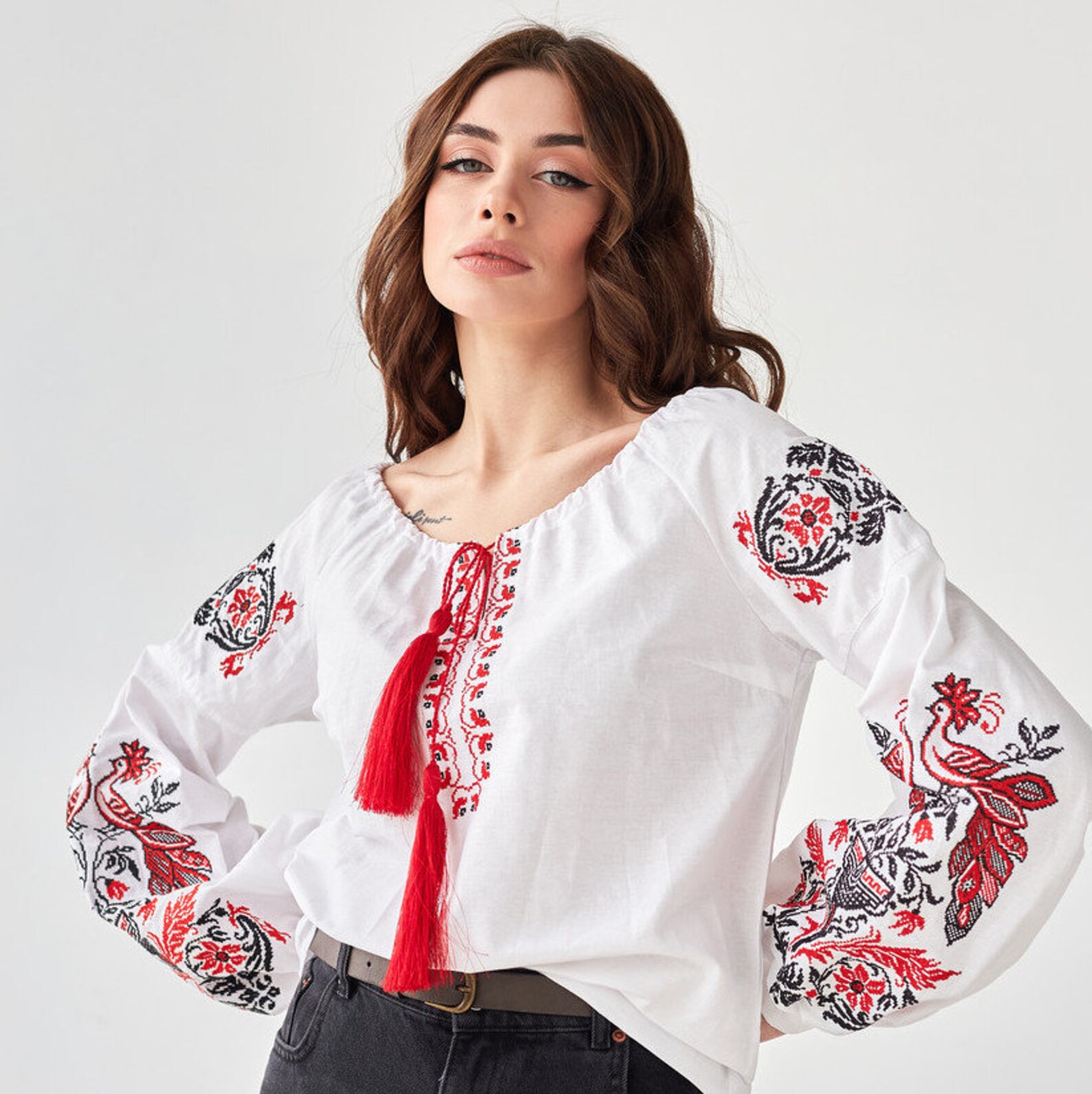 Embroidery Shirt - Fire Bird - Etsy