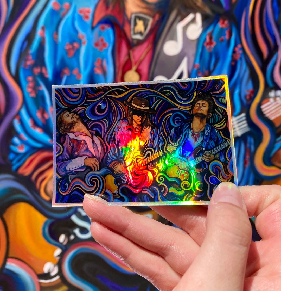 Guitar Heroes Holographic Sticker - Etsy