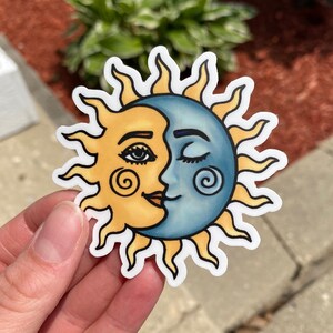 Sun & Moon Sticker - Etsy