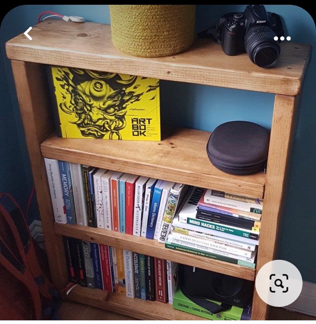 Handmade Rustic Solid Wood Bookcase: Chunky Pine Shelving Unit - Etsy UK