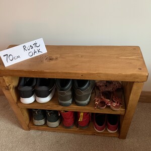 Shoe Rack Shoe Boots Hallway Bench Rustic Solid Wood Choice - Etsy UK