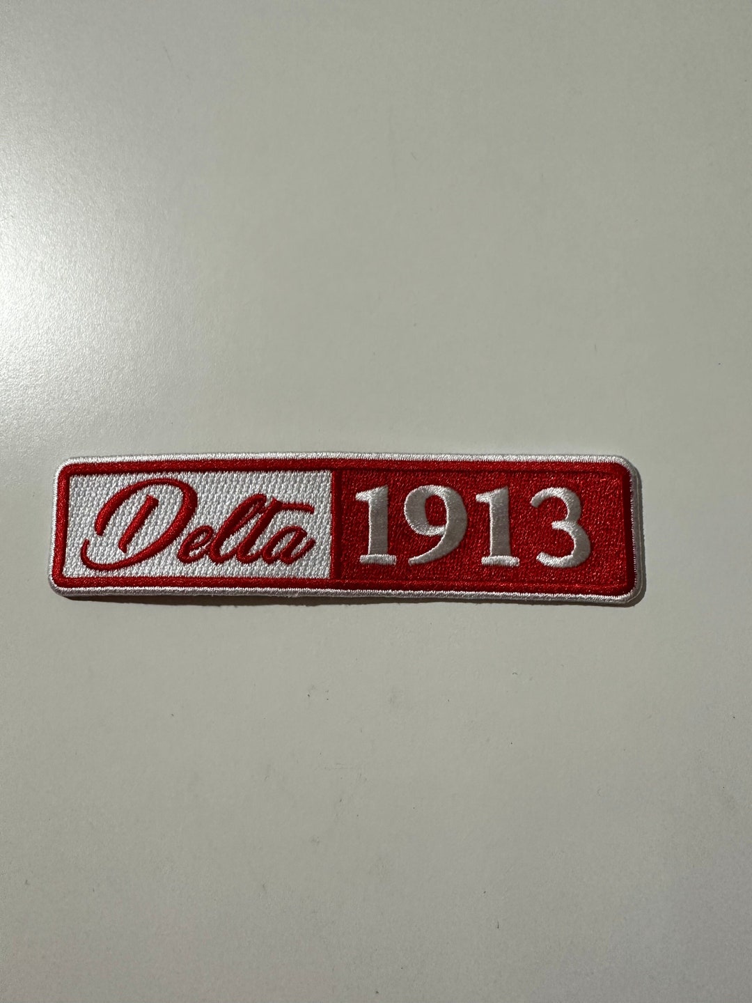 Delta Script 1913 5"x1" Patch - Etsy
