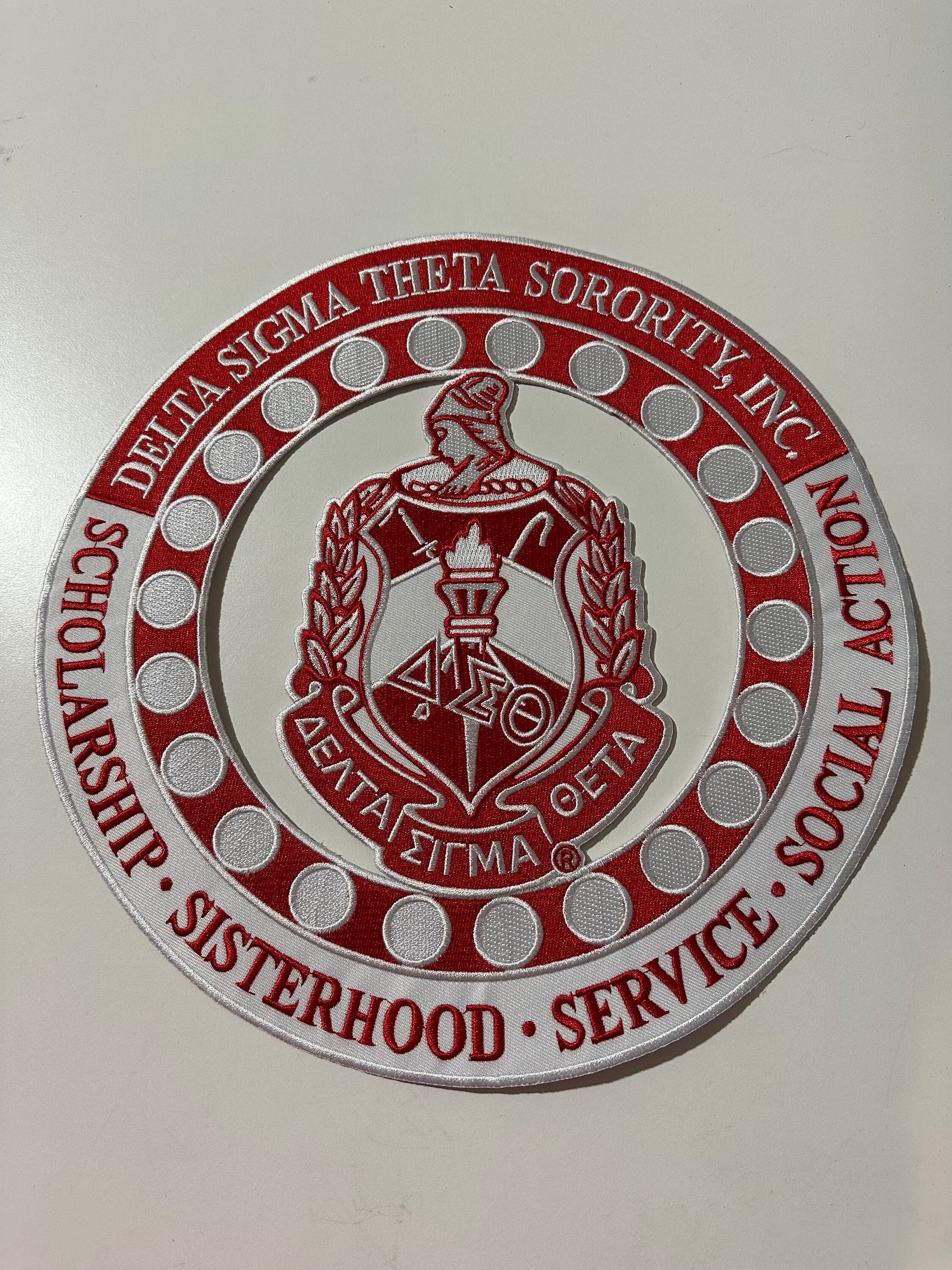 Delta Sigma Theta Sorority Circular Shield 11" Patch - Etsy