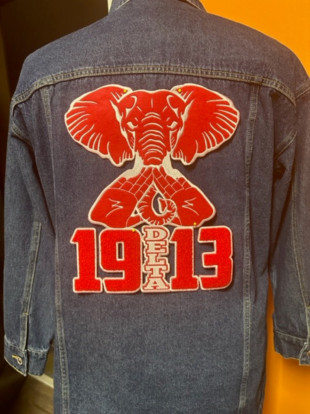 Elephant, Embroidered and Chenille Patch, Large, Jacket Back, Patch ...