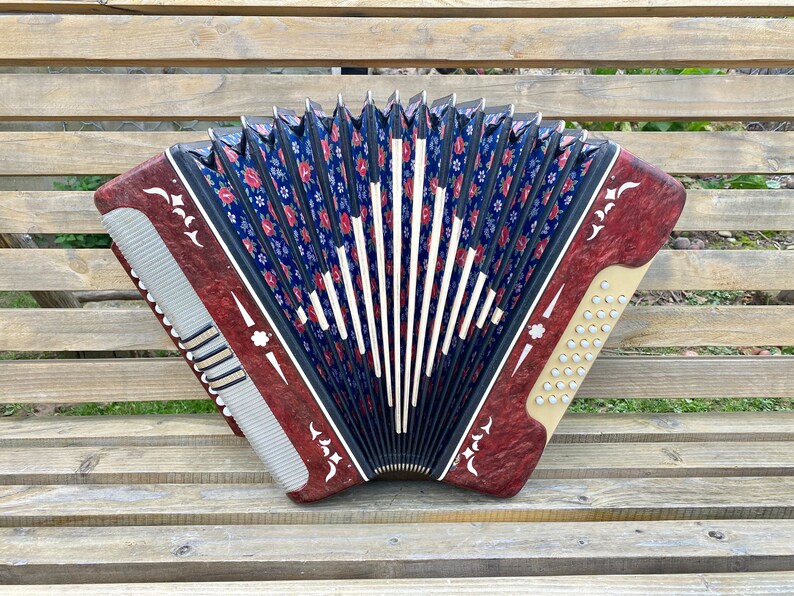 Vintage Folk Garmoska Ukrainian Garmoska 3 Voice Russian - Etsy