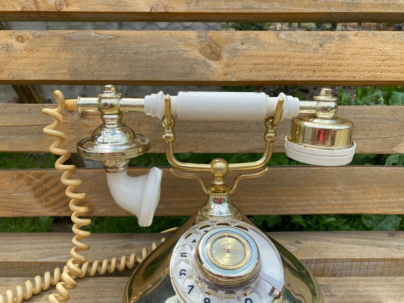 Vintage Gold Phone 1985s Phone With Watch Ufa Phone Retro - Etsy