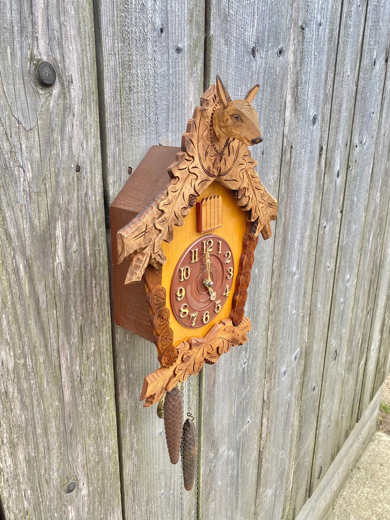 Cuckoo Clock 1970s, Wall Clock, Working Cuckoo Clock, Wooden Clock ...