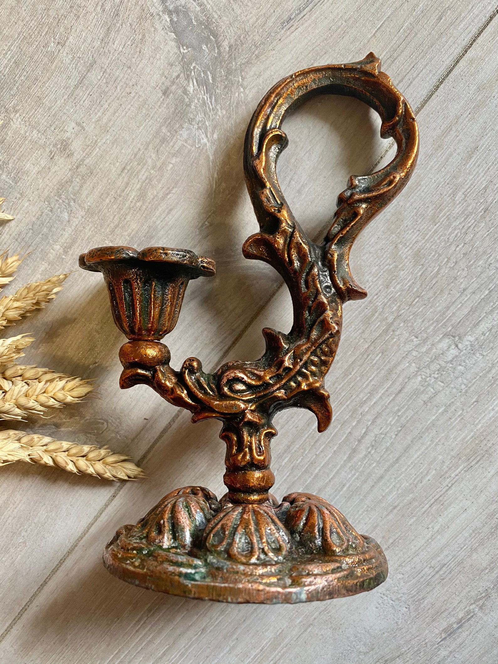 Rare Vintage Soviet Metal Candlestick One Candle, USSR Candle Holder ...
