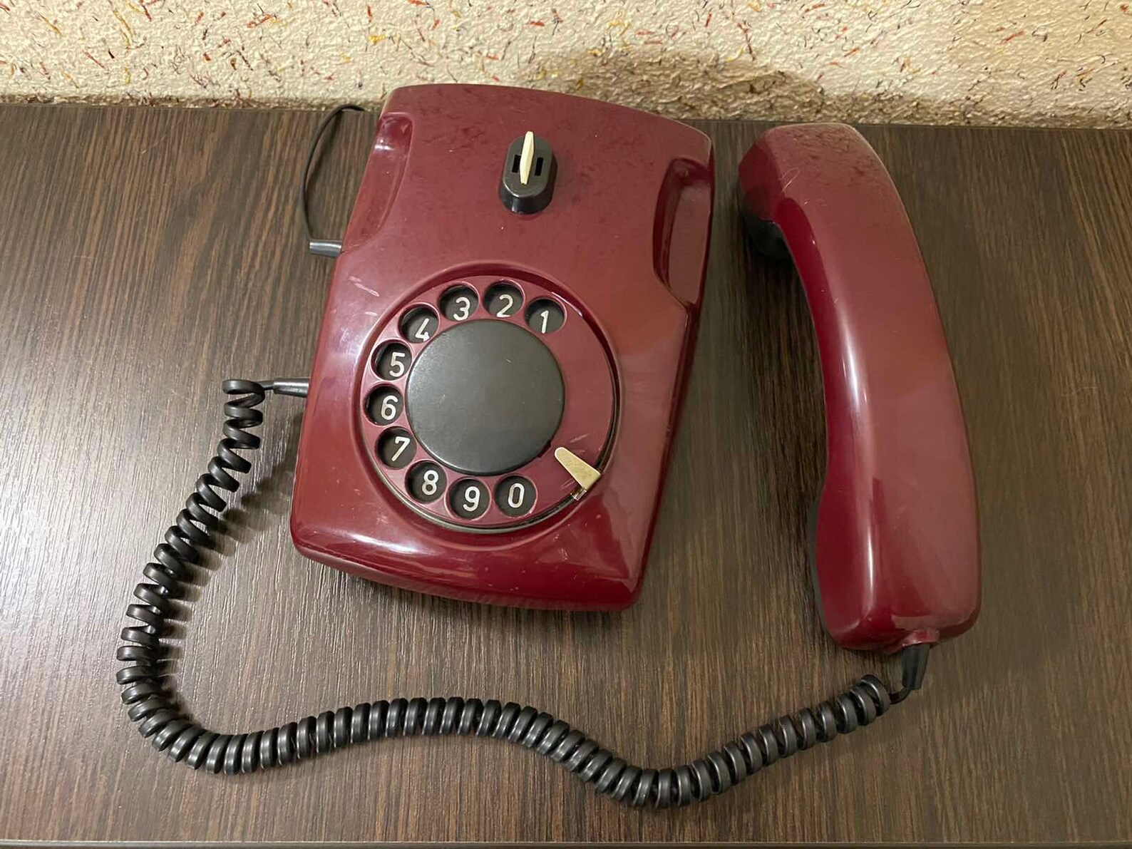 Vintage Burgundy Phone 88sold Rotary Phonesoviet | Etsy