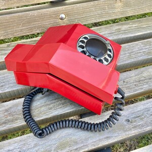 Vintage Red Phone 80s, Ussr Phone, Old Rotary Phone, Soviet Phone ...