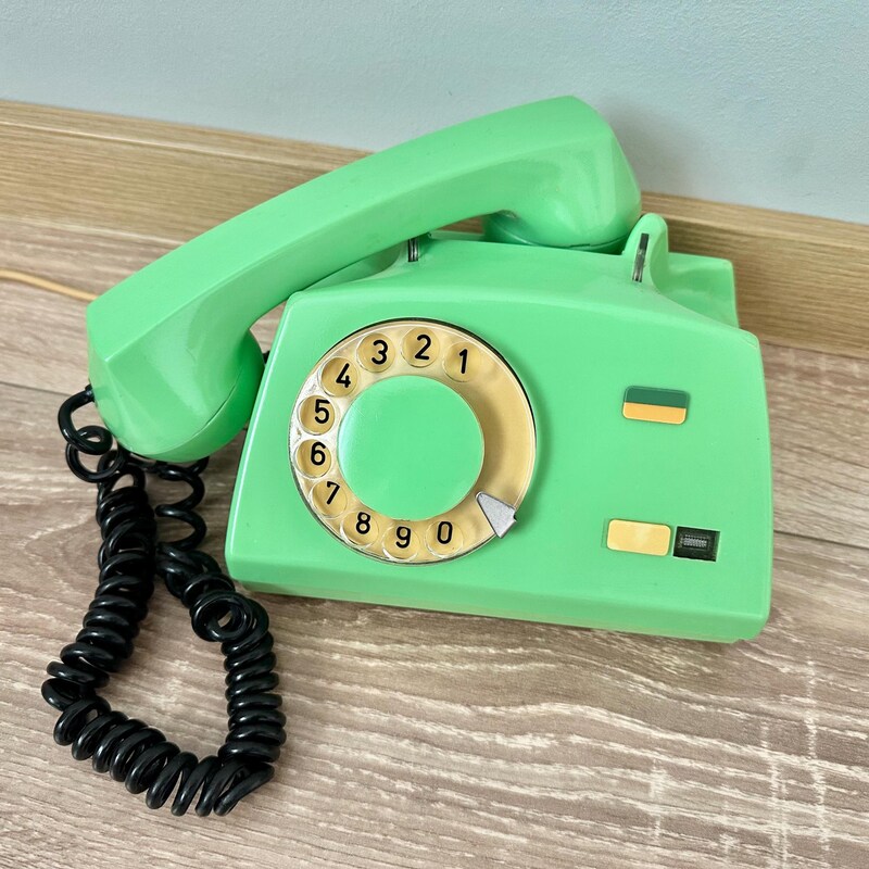 Green Rotary Phone - Etsy