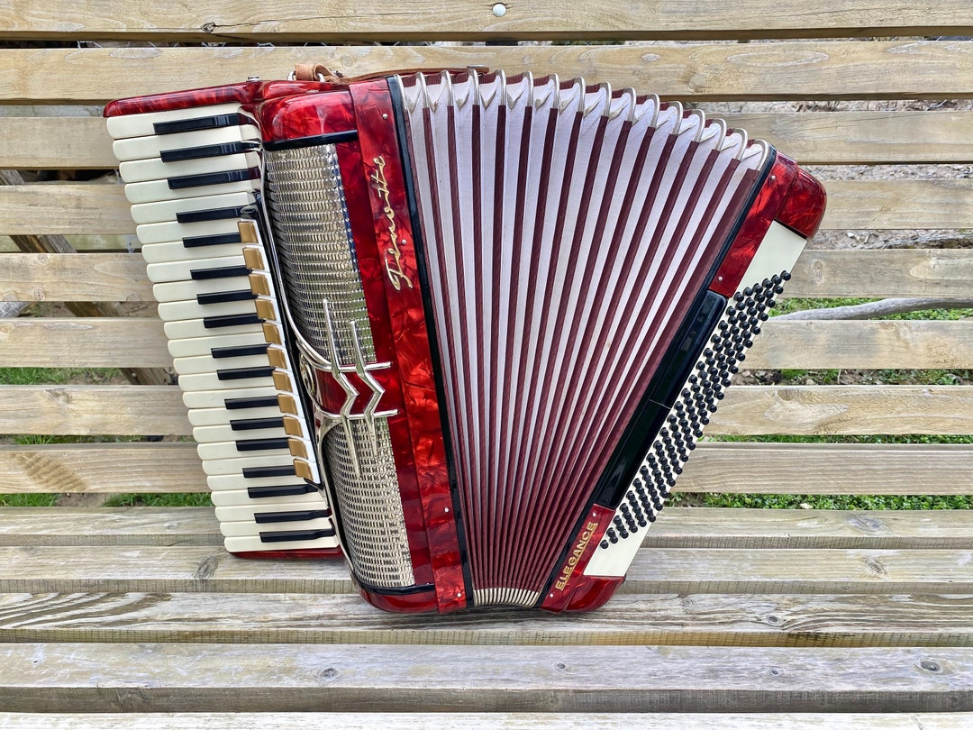 Firotti Elegance Piano Accordion, 120 Bass, 4 Voice, 112 Registers, Germany Accordion, Musical ...