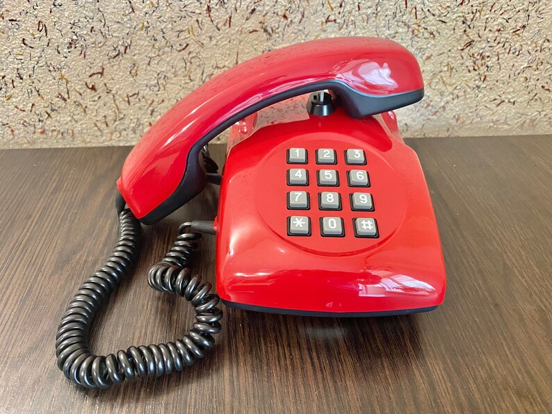 New Vintage Red Phone Push-button Telephone Soviet Phone | Etsy