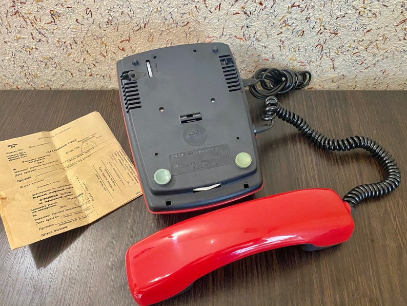New Vintage Red Phone Push-button Telephone Soviet Phone | Etsy