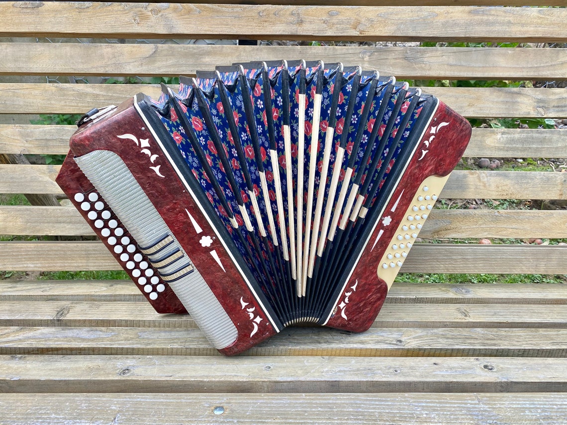 Vintage Folk Garmoska Ukrainian Garmoska 3 Voice Russian - Etsy