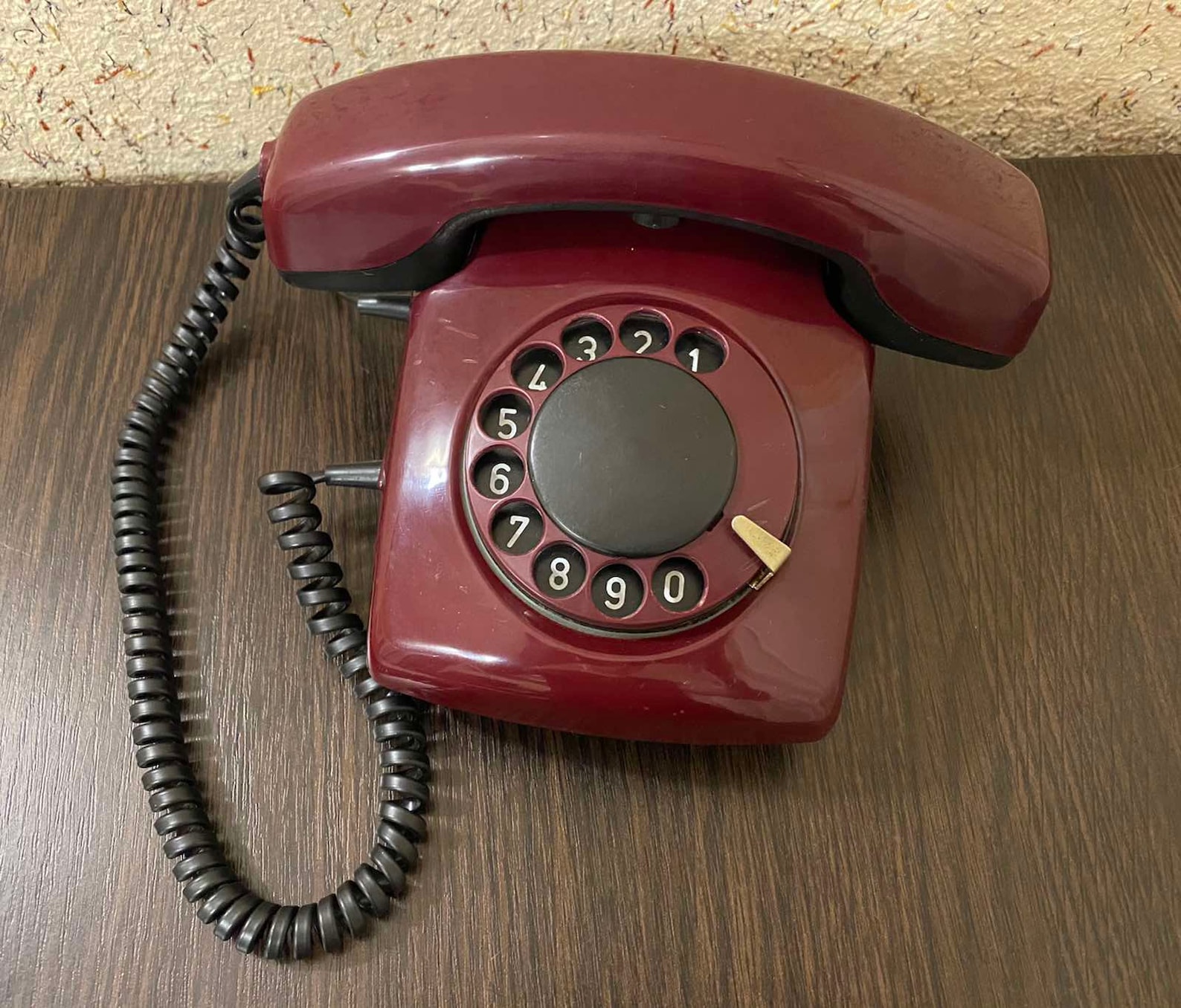Vintage Burgundy Phone 88sold Rotary Phonesoviet | Etsy