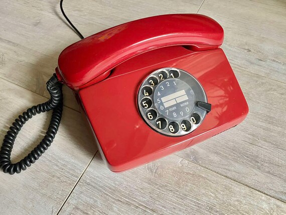 Antiguo Rotatorio Retro Vintage Teléfono Antiguo Monocromo Con Disco