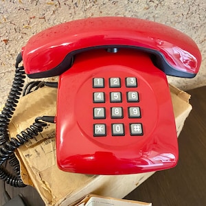 New Vintage Red Phone, Push-button Telephone, Soviet Phone, Vintage ...