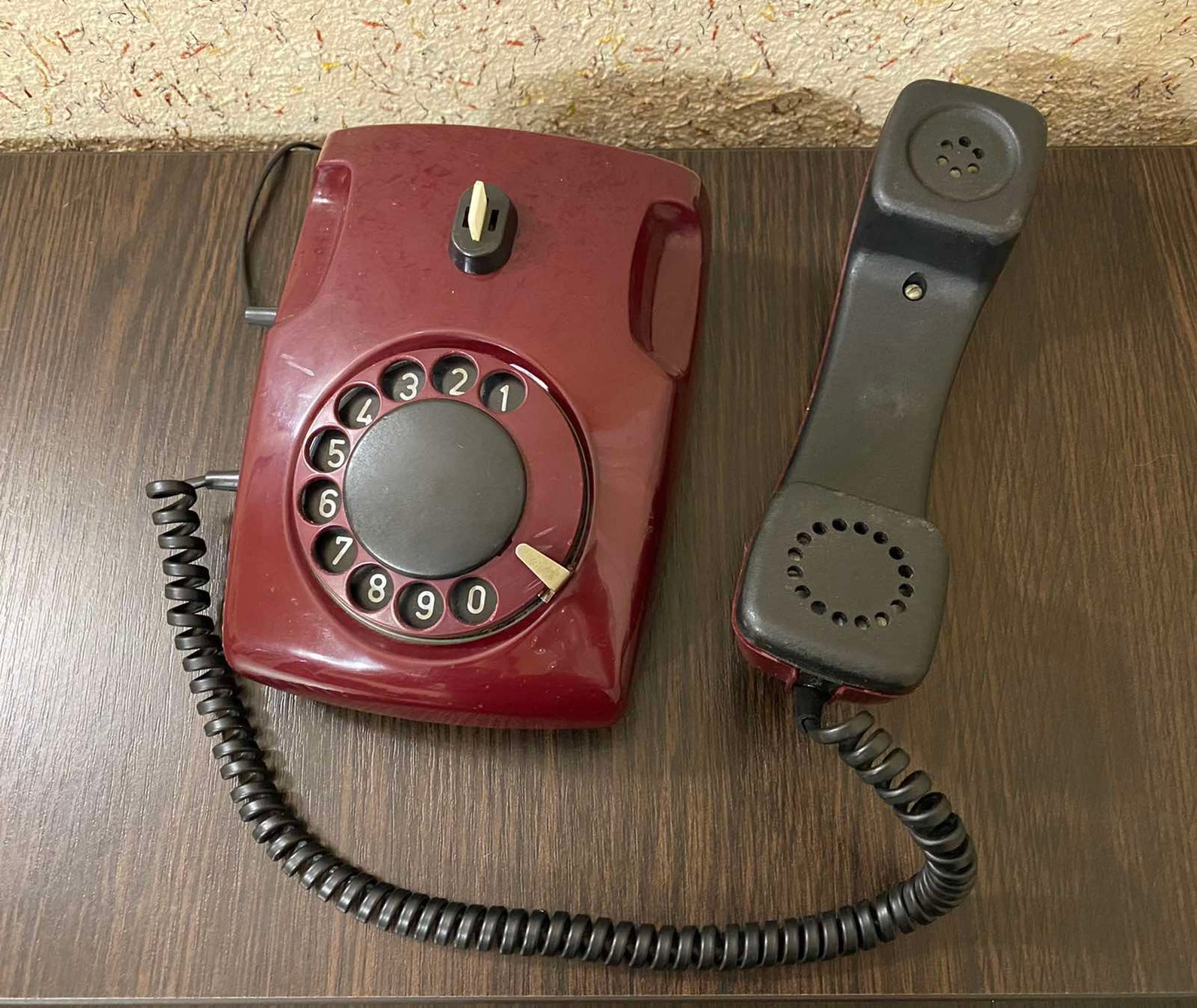 Vintage Burgundy Phone 88sold Rotary Phonesoviet | Etsy
