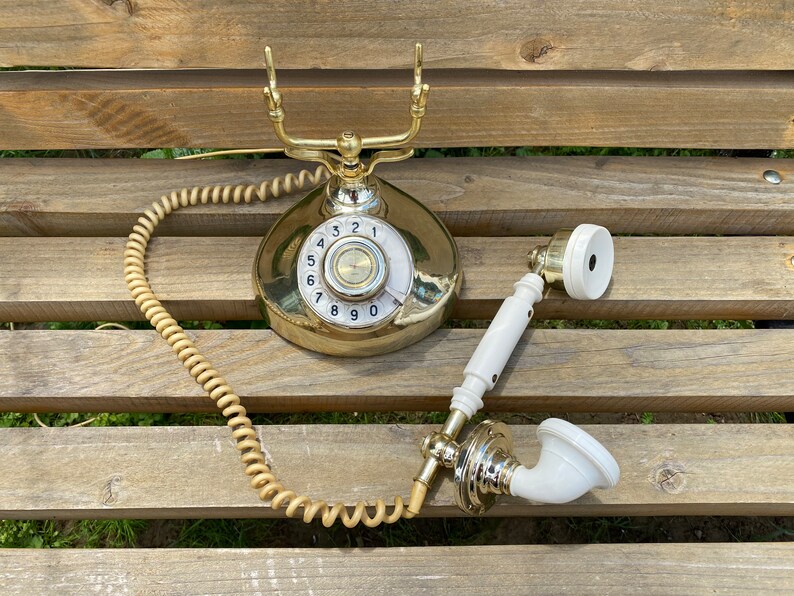 Vintage Gold Phone 1985s Phone With Watch Ufa Phone Retro - Etsy