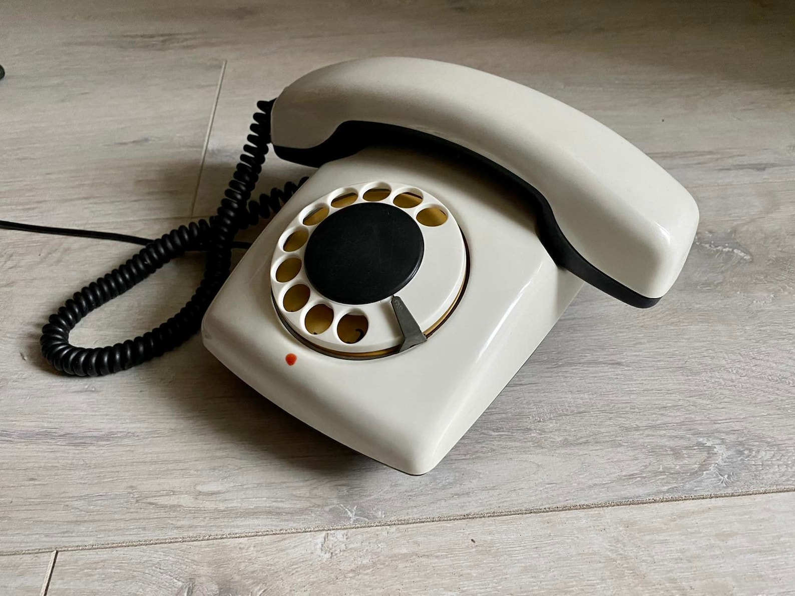 Vintage White Phone Old Rotary Phone Soviet Phone Circle - Etsy