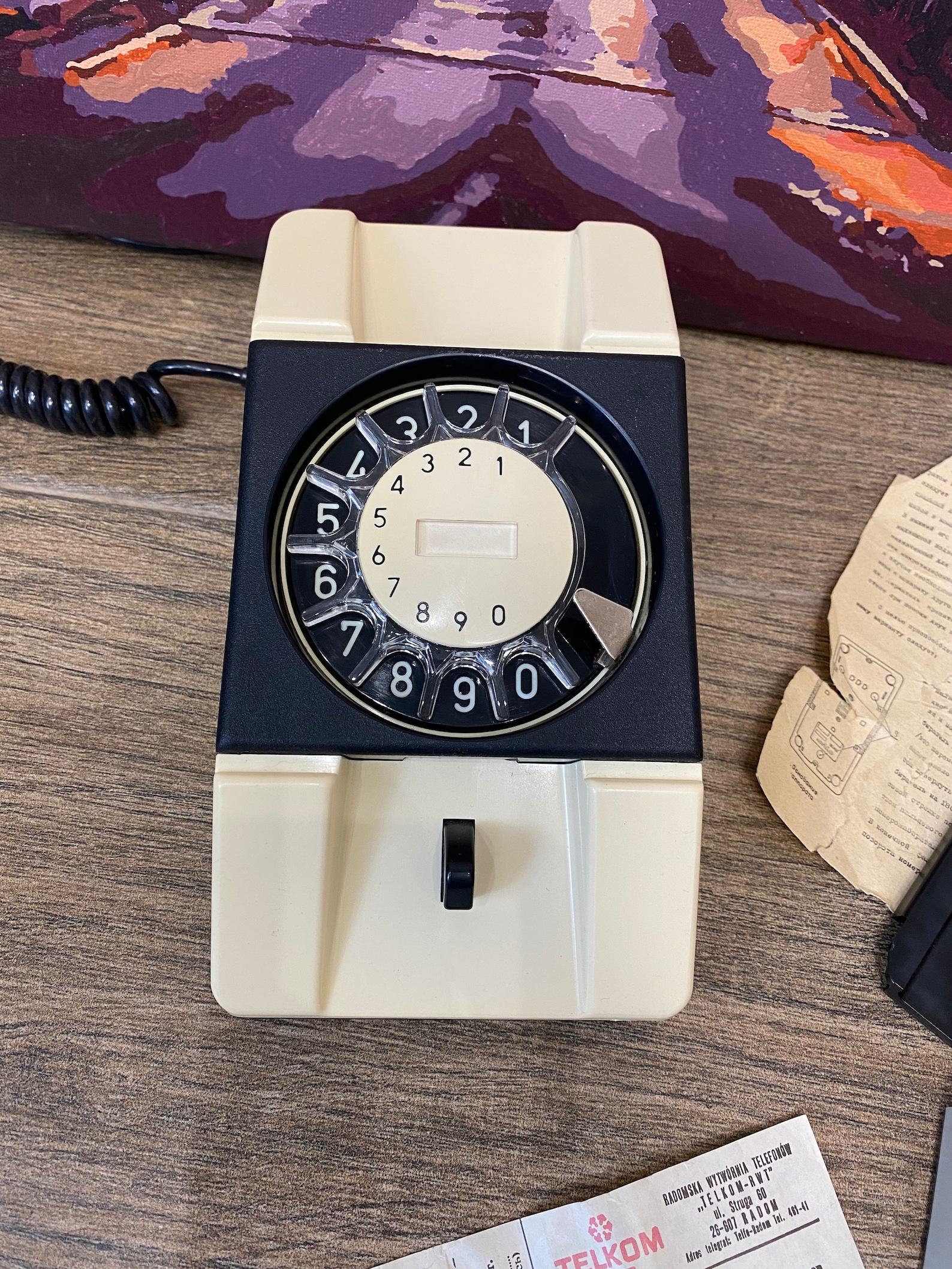 New Vintage White Phone 1980s Wall Phone Old Rotary | Etsy