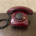 Vintage Burgundy Phone 88sold Rotary Phonesoviet - Etsy