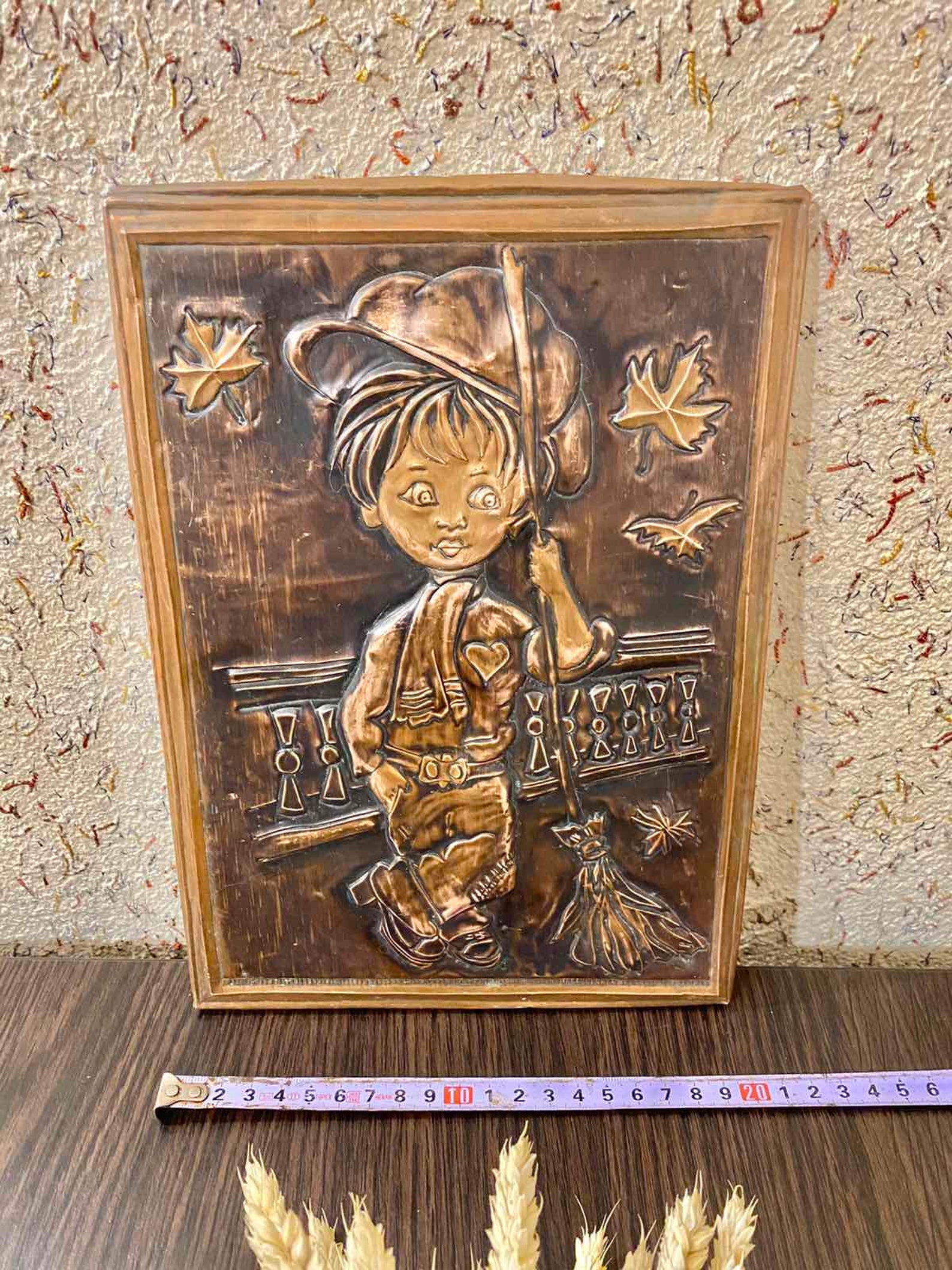 Big Rare Vintage Copper Embossingcopper Painting Little - Etsy