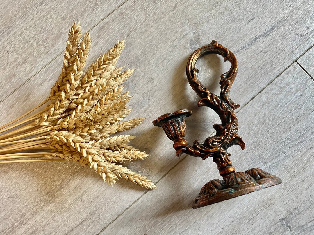 Rare Vintage Soviet Metal Candlestick One Candle, USSR Candle Holder ...